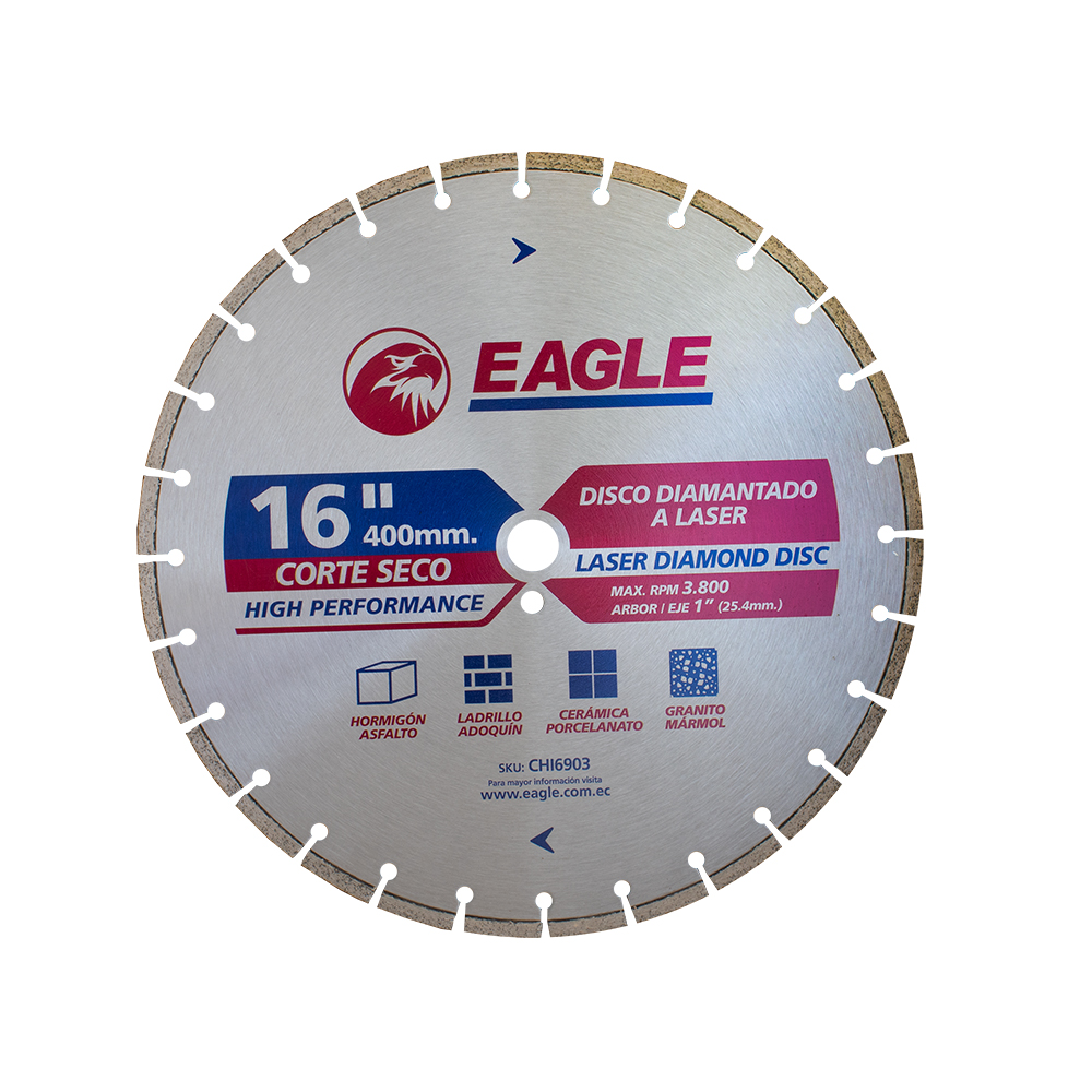 Disco Eagle diamantado láser 16" corte seco - Producto - Eagle