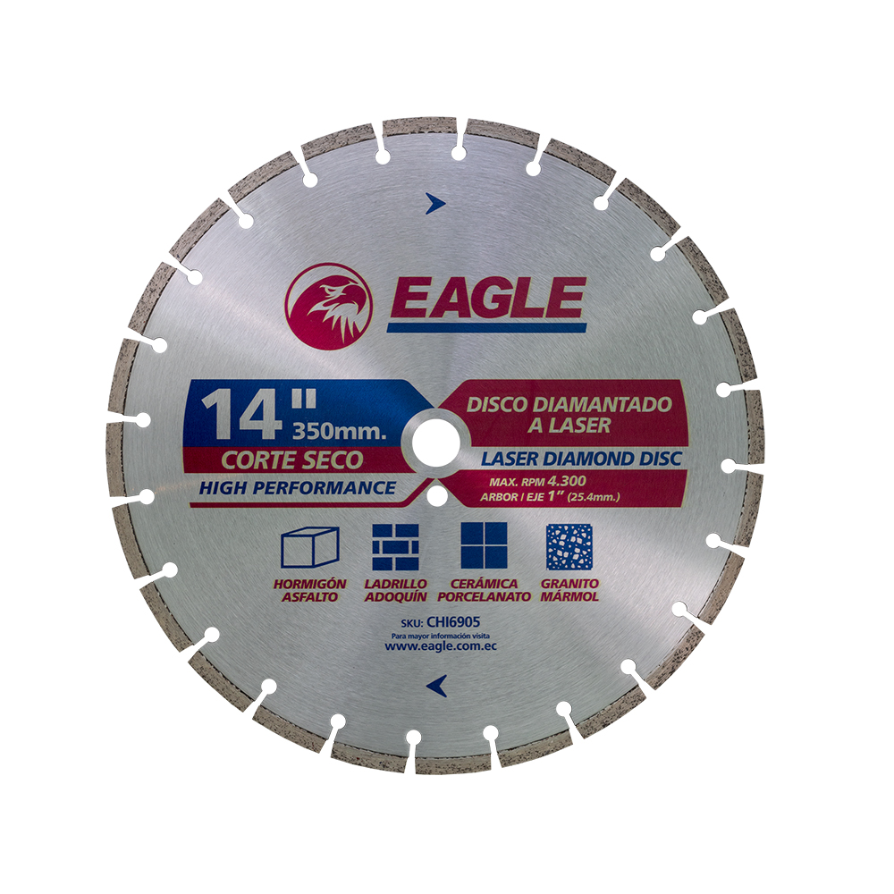 Disco Eagle diamantado láser 14" corte seco - Producto - Eagle